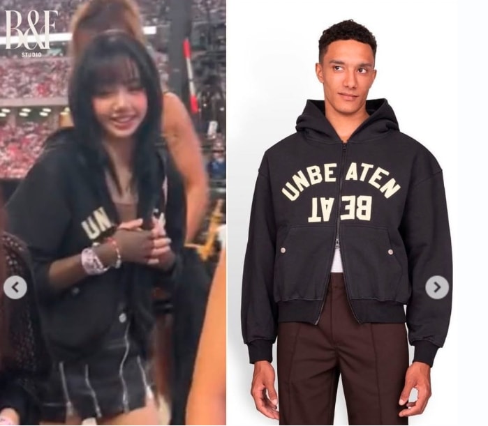 Lisa (Blackpink) diện áo mang thương hiệu Việt Nam đi xem Taylor Swift