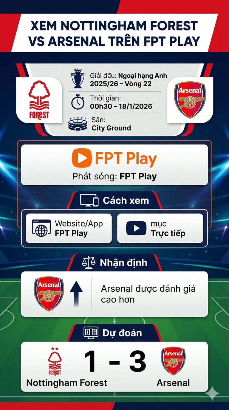 Link trực tiếp Nottingham Forest vs Arsenal: Nhận định dự đoán trận đấu